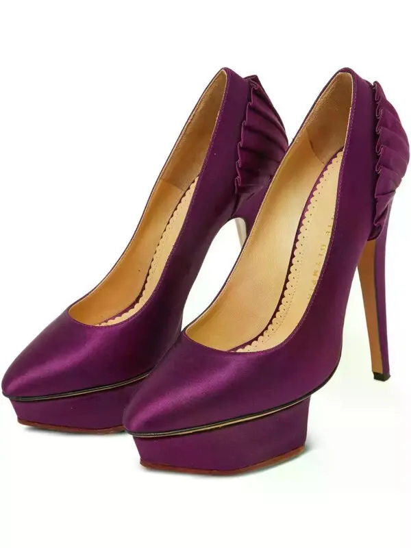 CHARLOTTE OLYMPIA 140mm Leather Heeled Pumps - Purple