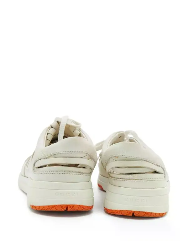 Gucci Leather Tassel Detail Lace-up Sneakers