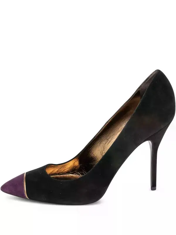 Saint Laurent Suede Pointed Toe Stiletto Heel Pumps