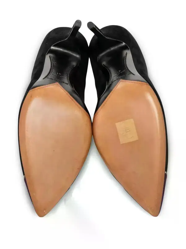Saint Laurent Suede Pointed Toe Stiletto Heel Pumps