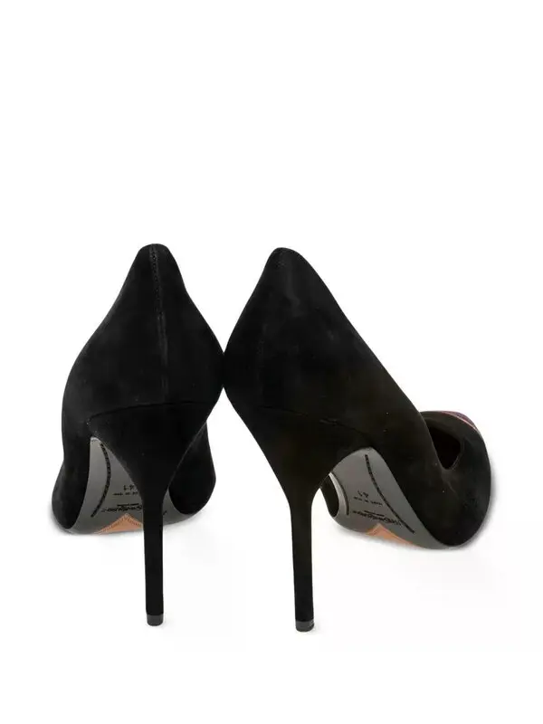 Saint Laurent Suede Pointed Toe Stiletto Heel Pumps