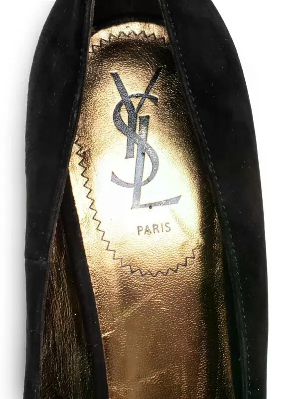 Saint Laurent Suede Pointed Toe Stiletto Heel Pumps