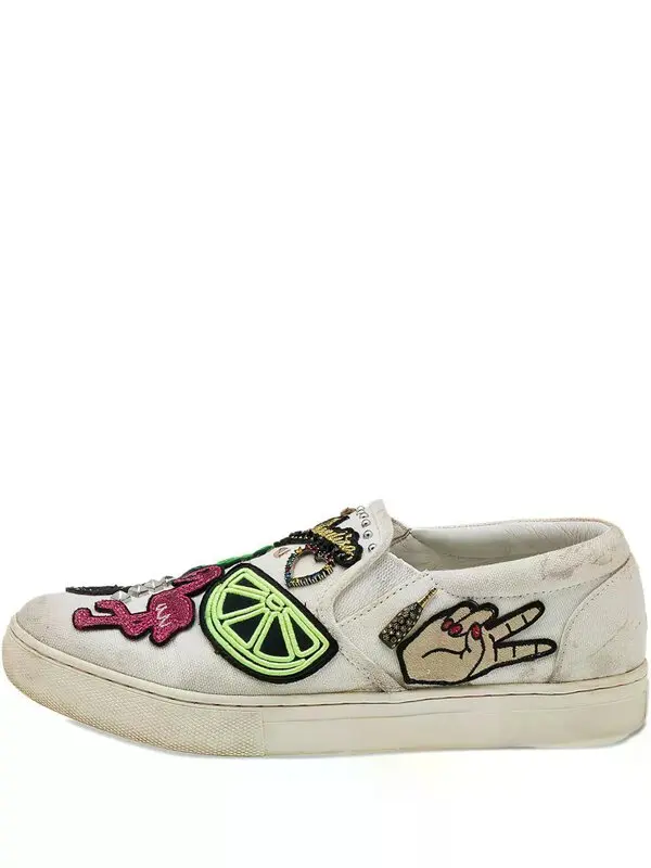Marc Jacobs Patch Embellished Slip-on Sneakers