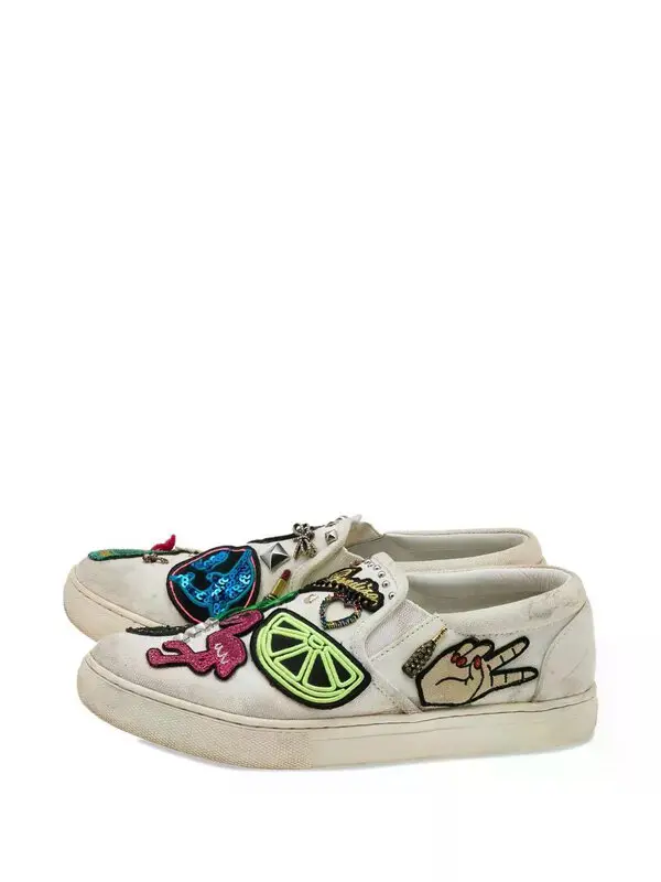 Marc Jacobs Patch Embellished Slip-on Sneakers