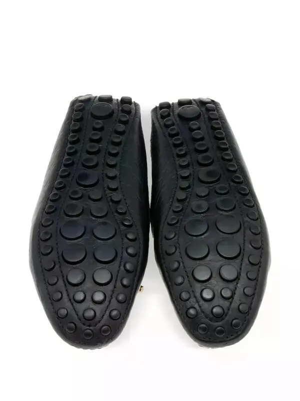 LOUIS VUITTON Calf Leather Monogram Loafers
