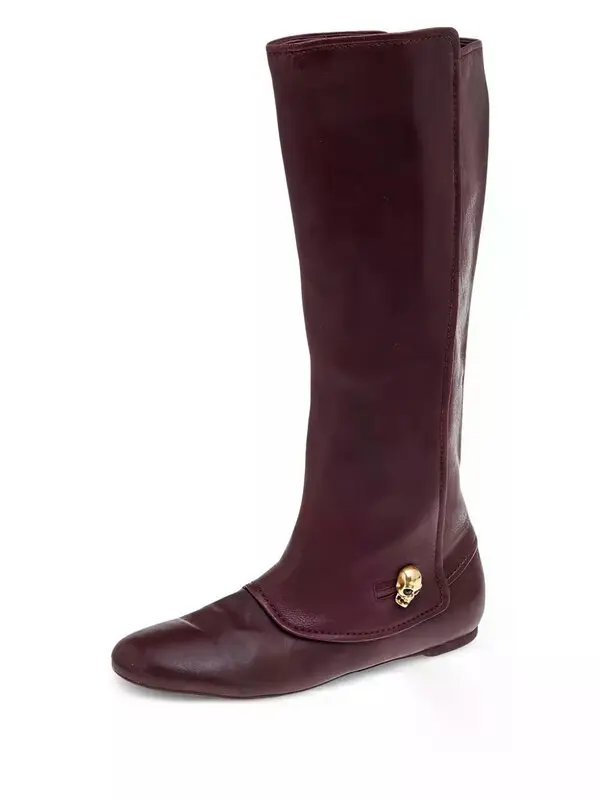 Alexander McQueen Skull-embellished Knee-high Boots