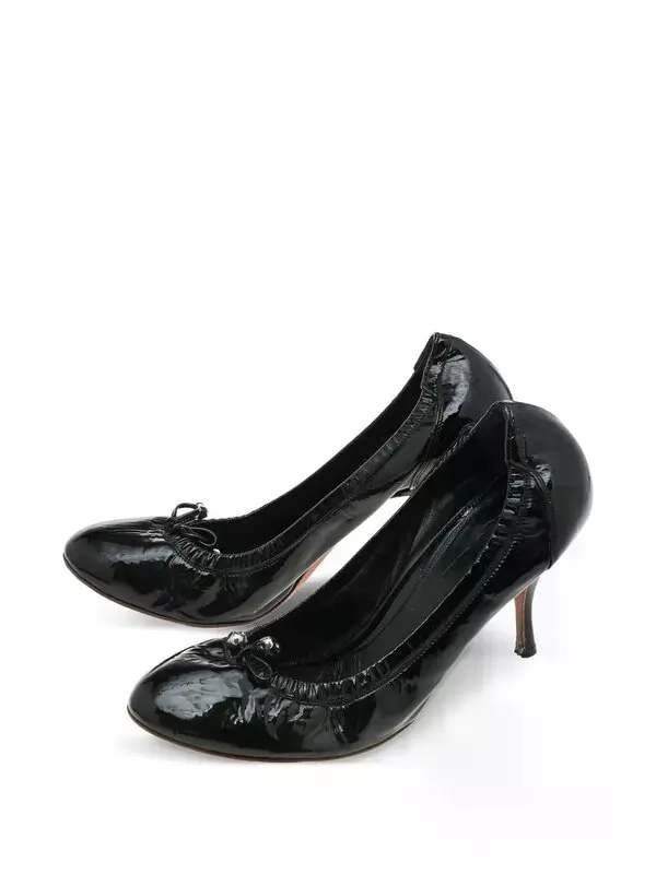 Alexander McQueen Leather Heeled Pumps With Bow Detail