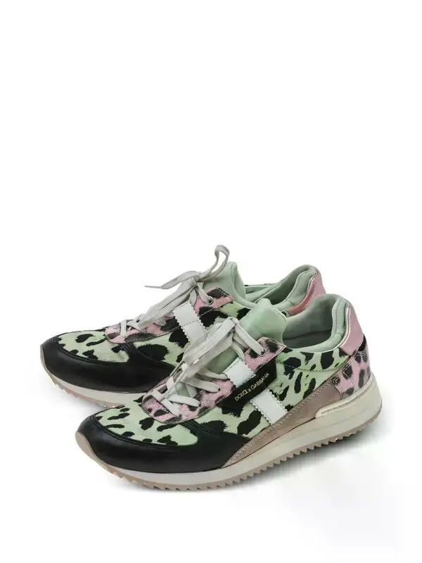 Dolce & Gabbana Leopard Print Lace-up Sneakers