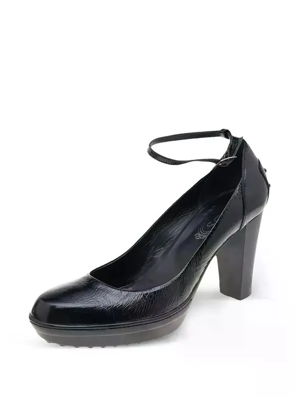 TOD'S Leather Platform Pumps With Buckle-fastening Ankle Strap