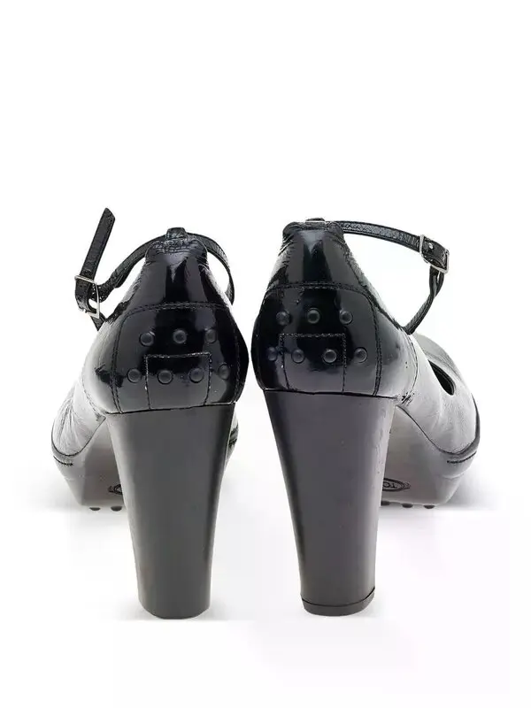 TOD'S Leather Platform Pumps With Buckle-fastening Ankle Strap