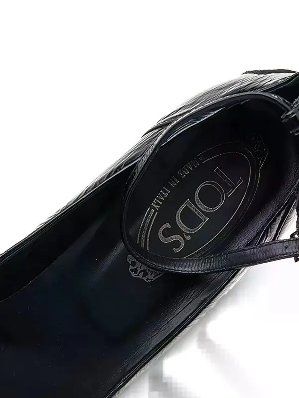 TOD'S Leather Platform Pumps With Buckle-fastening Ankle Strap