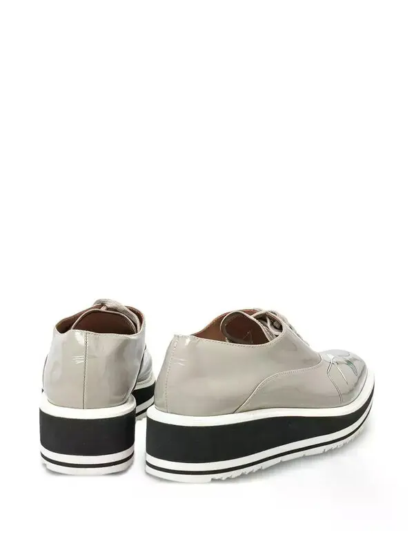 Prada 45mm Leather Oxford Shoes With Floral Print