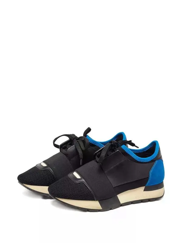 Balenciaga Race Runner Leather Panel Mesh Sneakers
