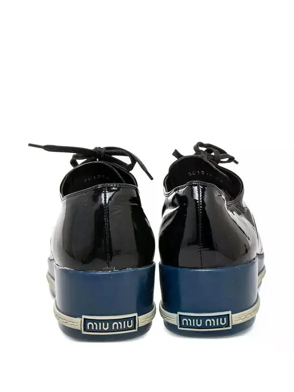 Miu Miu Patent Platform Derby Shoes
