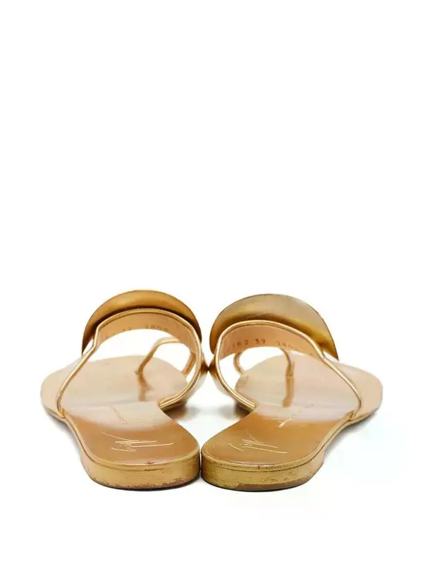 GIUSEPPE ZANOTTI Toe-strap Metallic Sandals