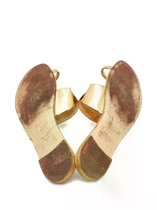 GIUSEPPE ZANOTTI Toe-strap Metallic Sandals
