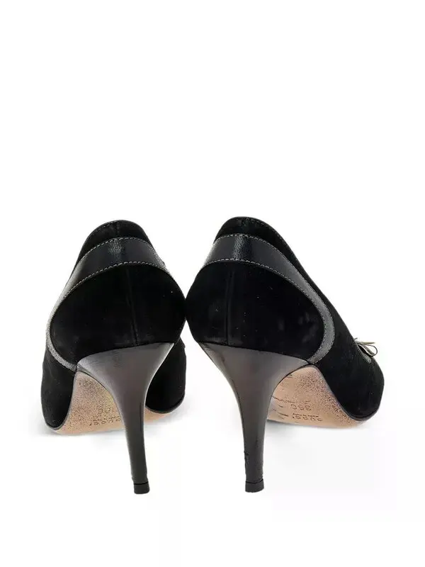 Gucci Suede Bow Pumps