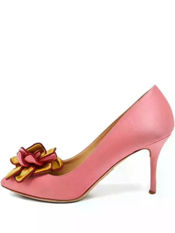 CHARLOTTE OLYMPIA 85mm Flower-embellished Heeled Pumps - Pink