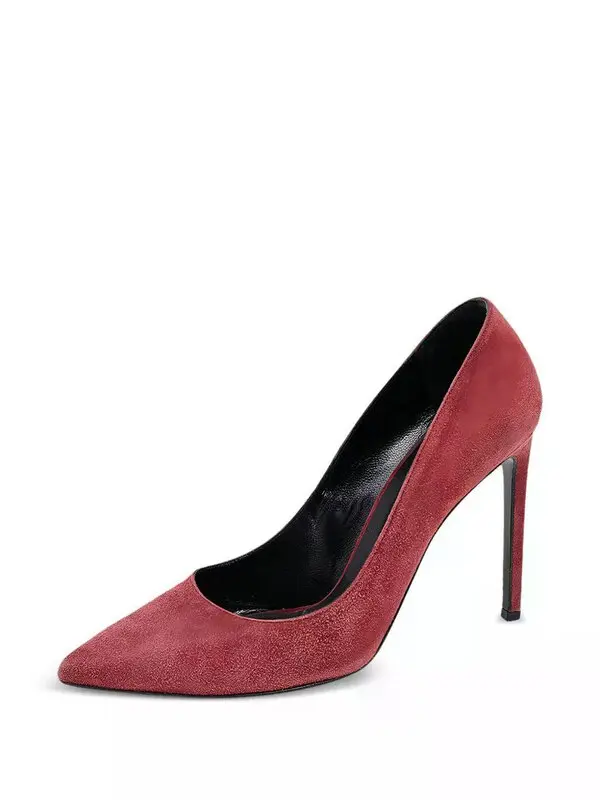 Saint Laurent 105mm Suede Pointed Toe Stiletto Pumps