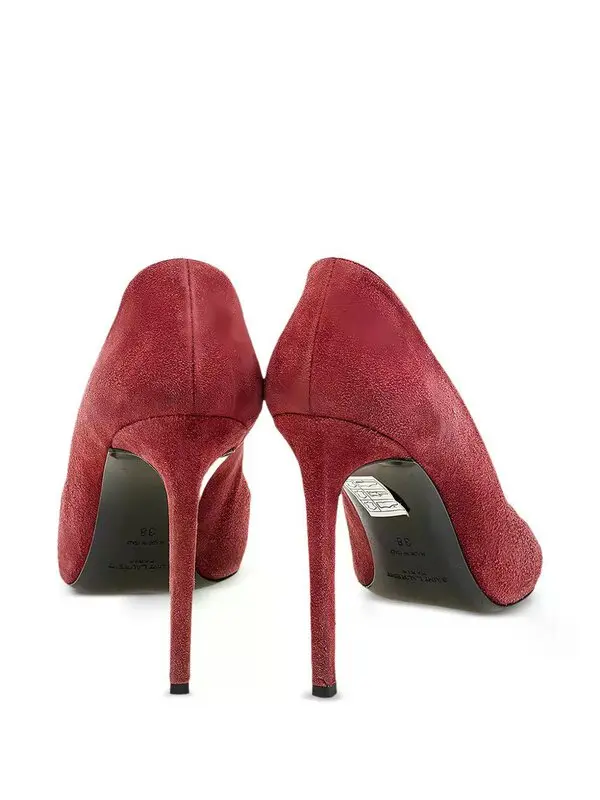 Saint Laurent 105mm Suede Pointed Toe Stiletto Pumps
