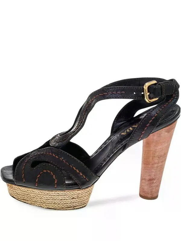 Prada Cut-out Platform High Heel Sandals