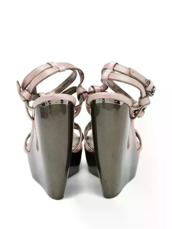 Burberry 150mm Wedge Sandals With Knot Detailing