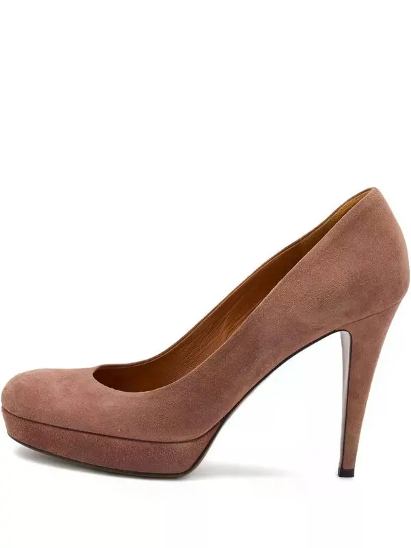 Gucci 115mm Suede Platform Pumps