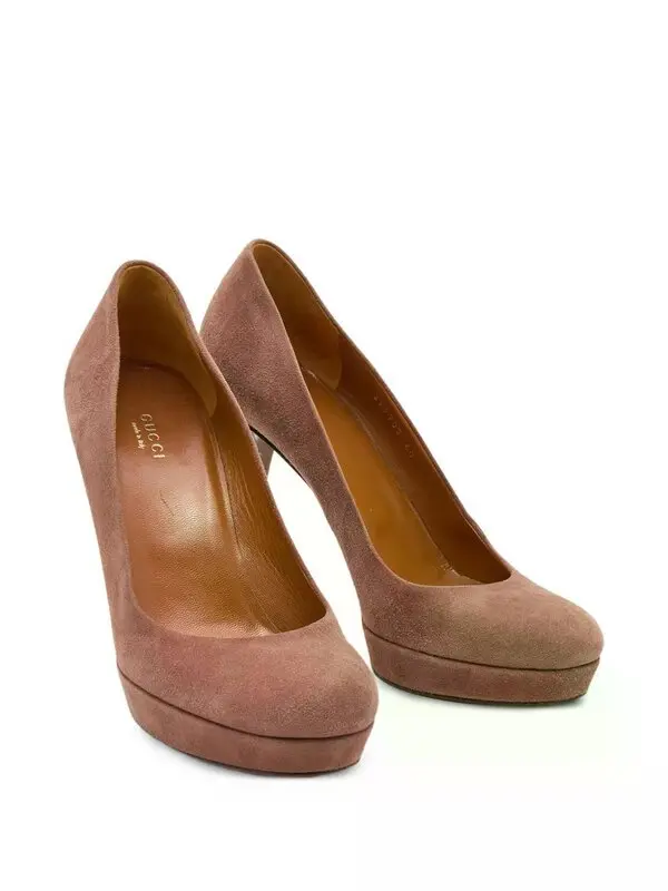 Gucci 115mm Suede Platform Pumps