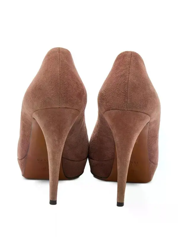 Gucci 115mm Suede Platform Pumps