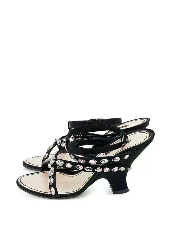 LOUIS VUITTON Crystal-embellished Heeled Sandals