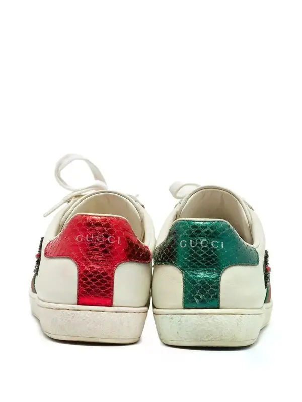 Gucci Leather Arrow Embellished Sneakers