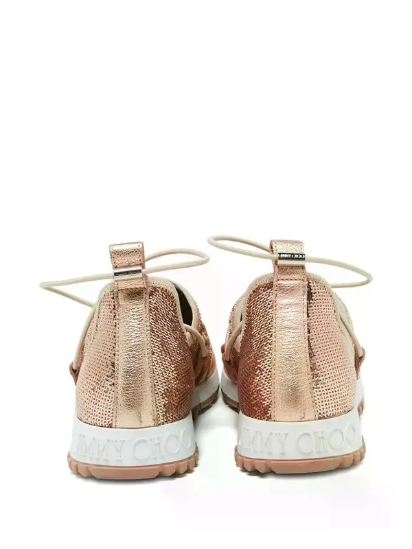 JIMMY CHOO Lace-up Sequinned Sneakers