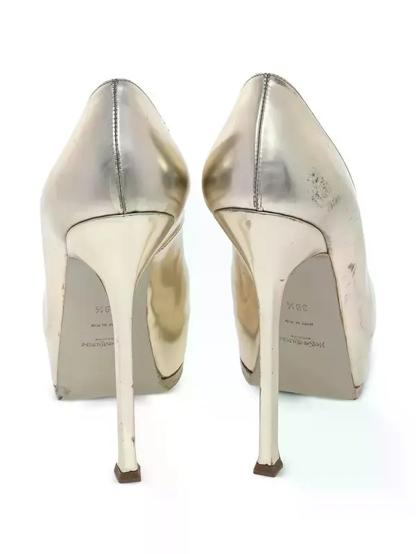 Saint Laurent Tribtoo Metallic Platform Stiletto Pumps