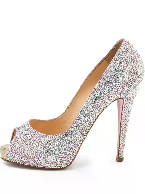 CHRISTIAN LOUBOUTIN 125mm Rhinestone-embellished Pumps - Pink