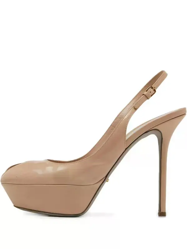 SERGIO ROSSI Cut-out Platform Slingback Pumps