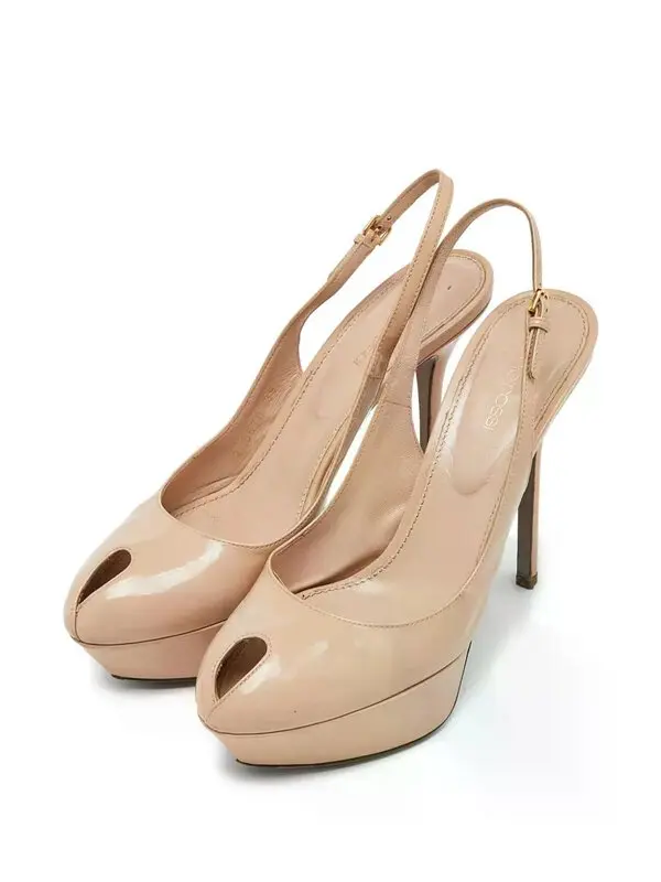 SERGIO ROSSI Cut-out Platform Slingback Pumps