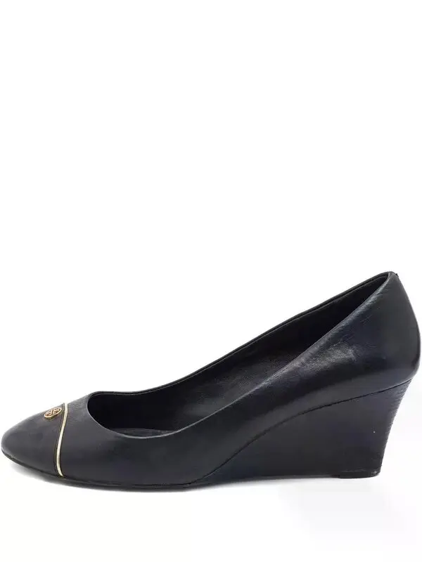 Tory Burch Leather Wedge Pumps