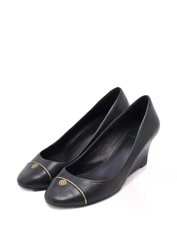 Tory Burch Leather Wedge Pumps