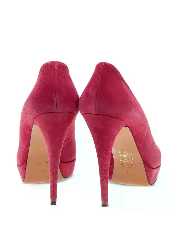 Gucci Suede Platform Stiletto Pumps