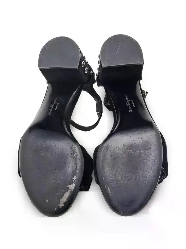 FERRAGAMO 60mm Leather Heeled Sandals