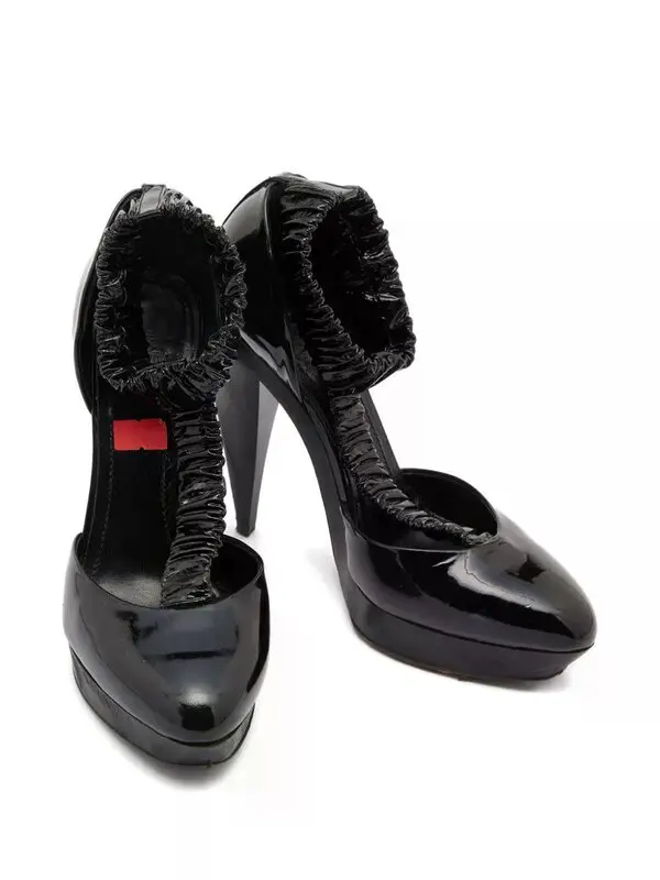 Burberry 120mm Patent Leather T-strap Pumps