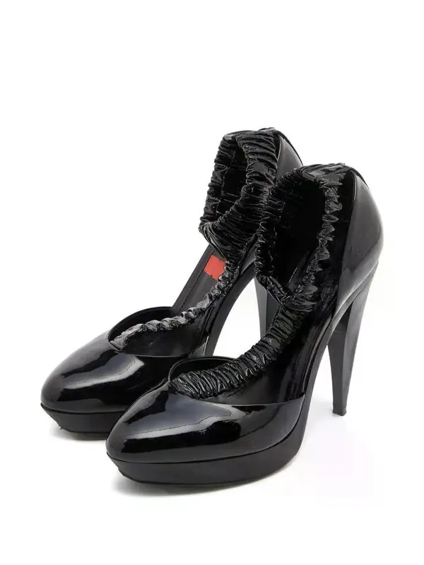 Burberry 120mm Patent Leather T-strap Pumps