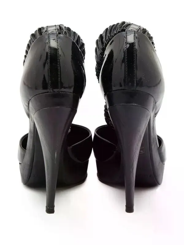 Burberry 120mm Patent Leather T-strap Pumps