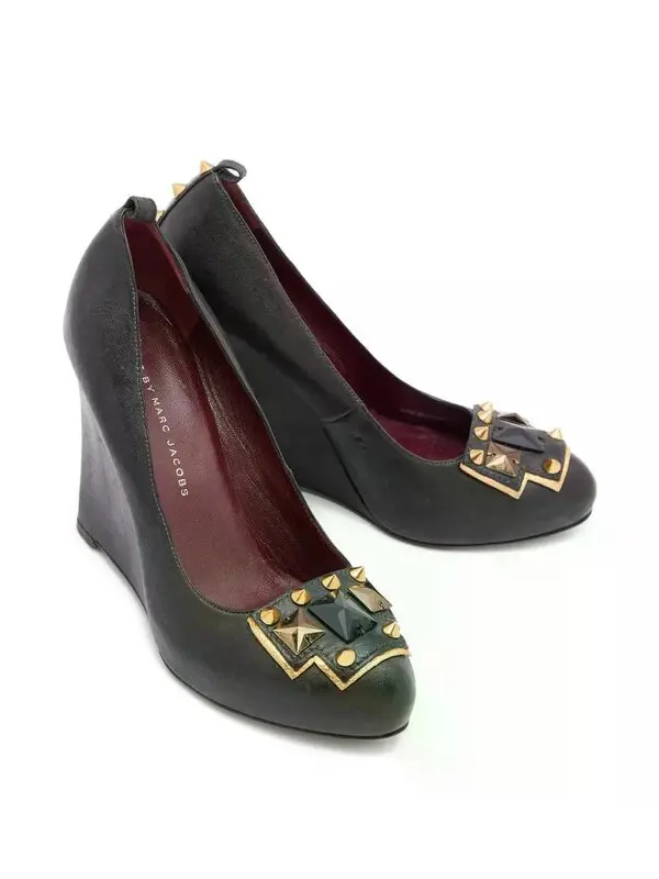 Marc Jacobs Embellished Wedge Pumps