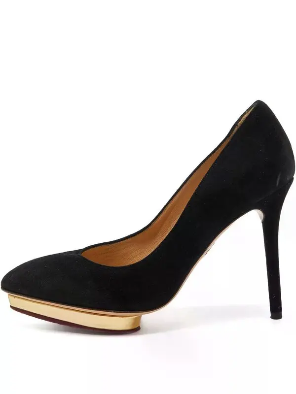 CHARLOTTE OLYMPIA Pre-owned 105mm Suede Pumps - Black