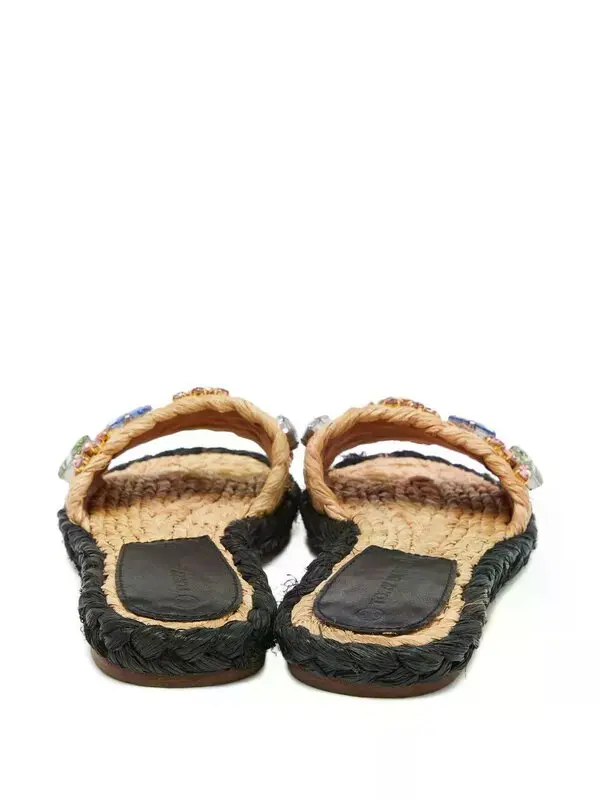 Tory Burch Braided Embellished Espadrille Slides