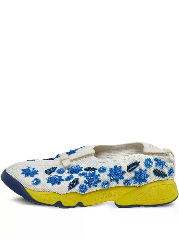 Dior Floral-embellished Sneakers - White