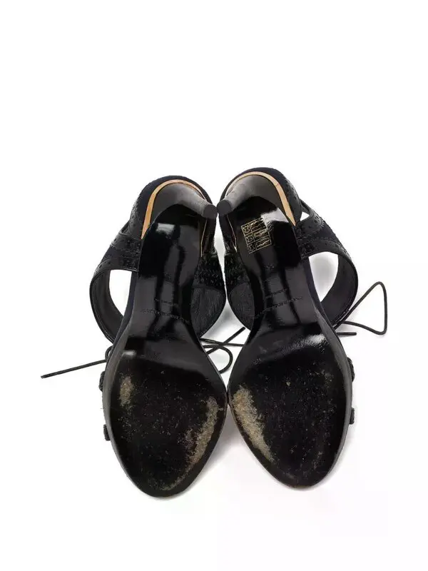 Burberry Leather Lace-up Sandals