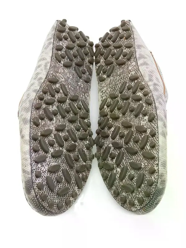 FERRAGAMO Leopard Print Leather Loafers