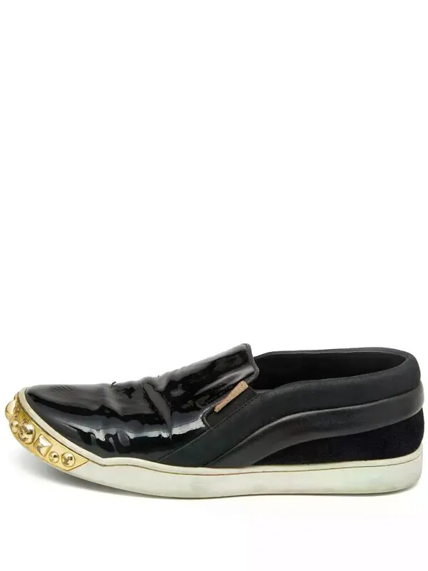 LOUIS VUITTON Studded Slip-on Sneakers - Black